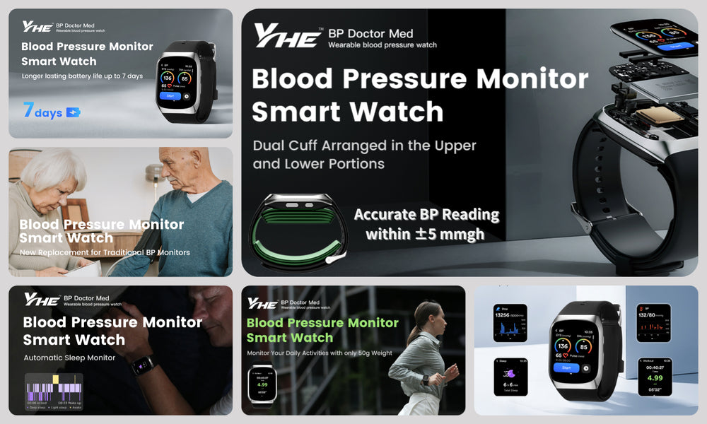 BP Doctor Med, All-in-one Accurate Dual-aircuff Smartwatch for BP ...